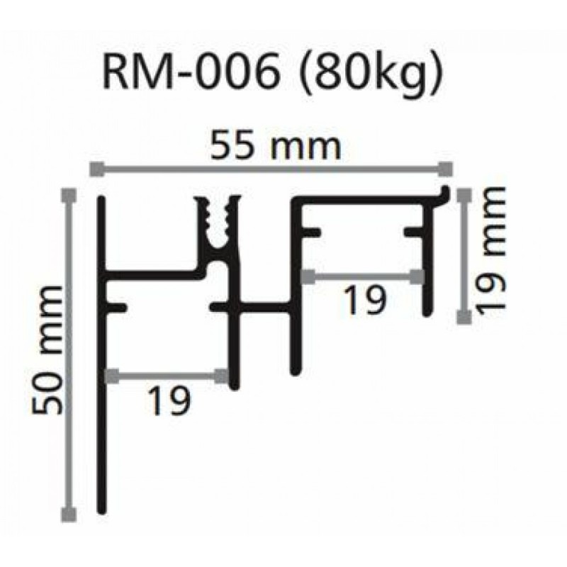 TRILHO ROMETAL INFERIOR RM-006