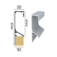 Perfil Puxador RM-175 Acabamento Inox Polido 18mm 03 Metros Rometal